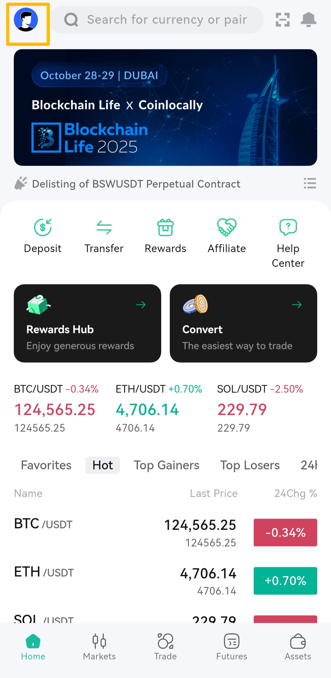 Account Logout on App – coinlocally